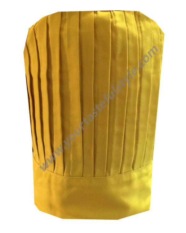 Yellow Chef Pleated Tall Hat | Tasteful Style